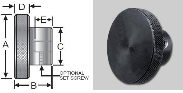 Knurled Control Knobs – Reamed (With Set Screw, Inch) | S&W Manufacturing