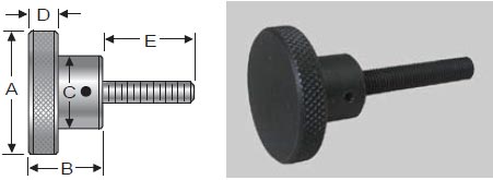 Knurled Control Knobs – With Stud Assembly, Metric | S&W Manufacturing