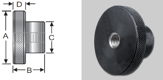 Knurled Control Knobs – Tapped, Thru, Inch | S&W Manufacturing