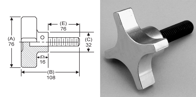 Clamping Knobs – Aluminum (With Stud, Metric) | S&W Manufacturing