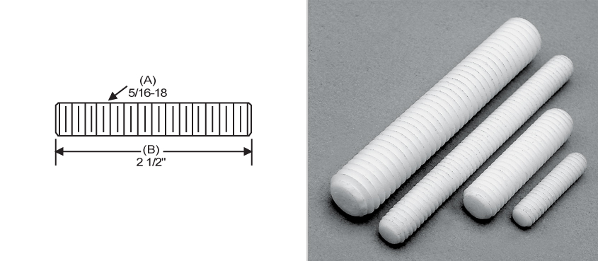 Fully Threaded Stud – PVC | S&W Manufacturing