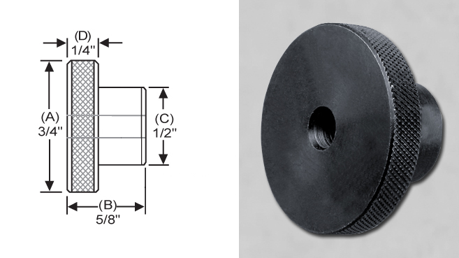 Knurled Control Knobs – Reamed Through Without Set Screw, Inch | S&W Manufacturing