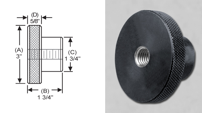 Knurled Control Knobs – Tapped, Thru, Inch | S&W Manufacturing