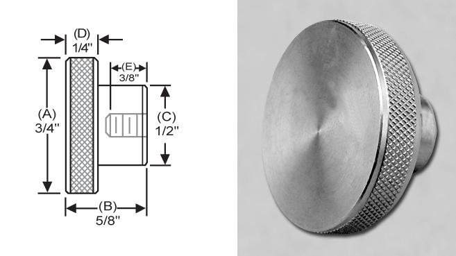 Knurled Control Knobs – Tapped, Inch | S&W Manufacturing